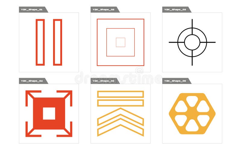 Vector Graphic Assets Set. Big Collection of Abstract Graphic Geometric ...