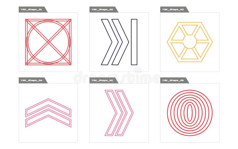 Vector Graphic Assets Set. Big Collection of Abstract Graphic Geometric ...