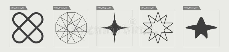 Vector Graphic Assets Set. Big Collection of Abstract Graphic Geometric ...