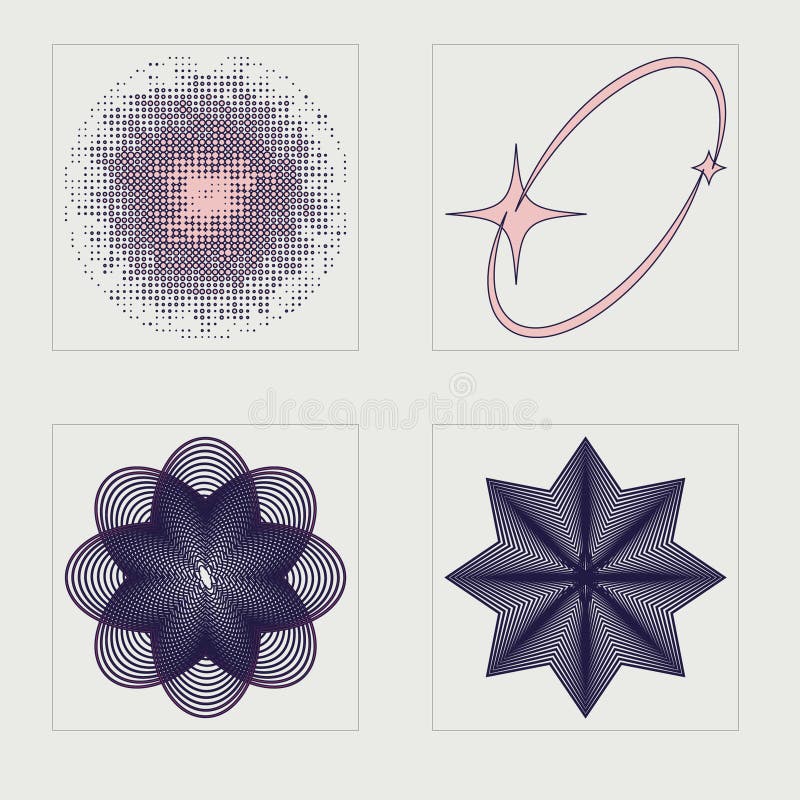 Vector Graphic Assets Set. Large Set of Retro Objects for Design. Flat ...
