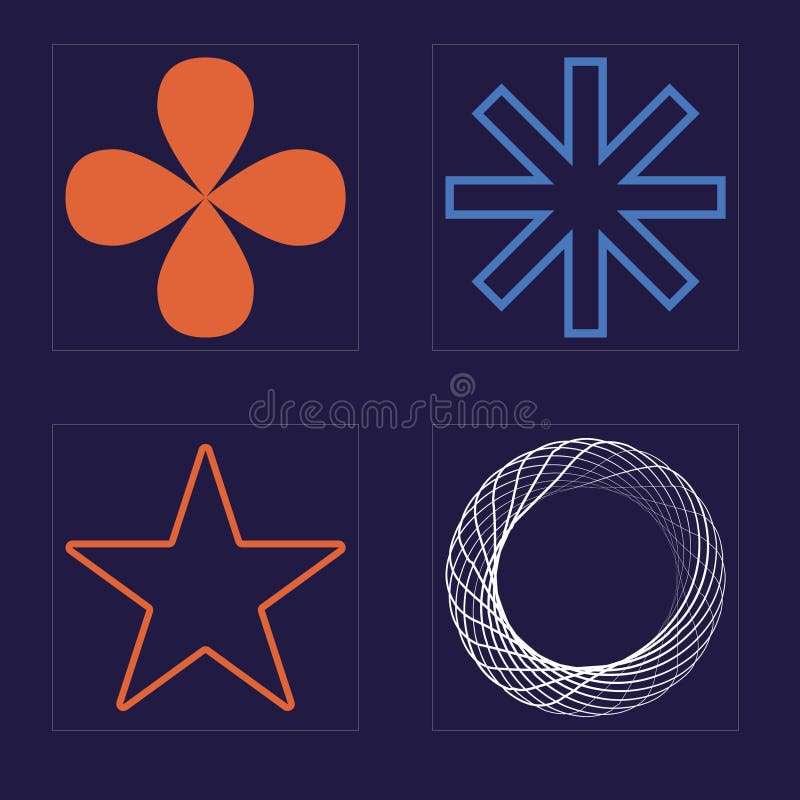 Vector Graphic Assets Set. Large Set of Retro Objects for Design ...