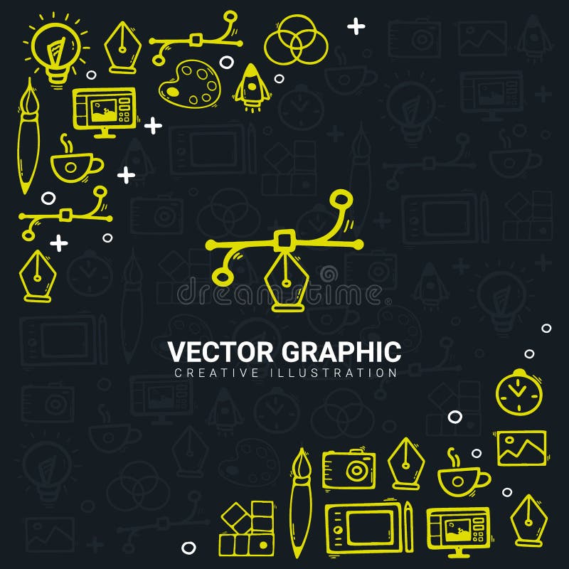 Vector Graphic. Background with Doodle Design Elements. Stock Vector ...