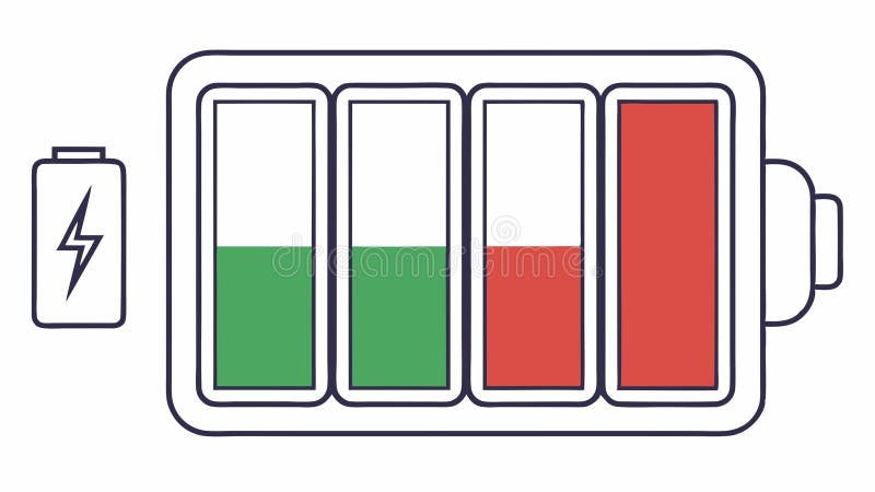 Battery Level Indicator almost Full Power Vector Graphic Interface ...
