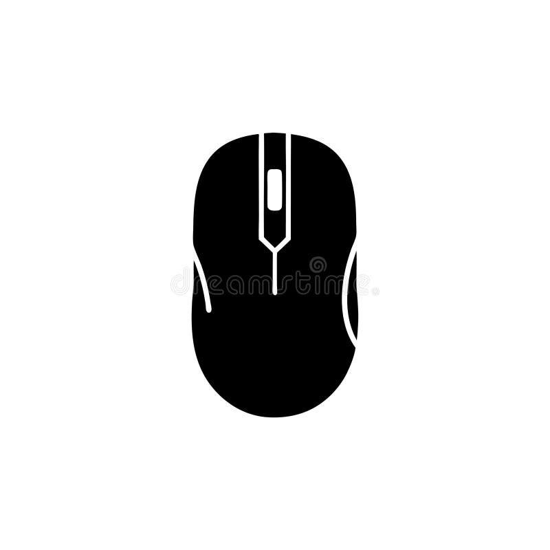 Black Computer Mouse Vector Graphic for Technology and Design Projects ...