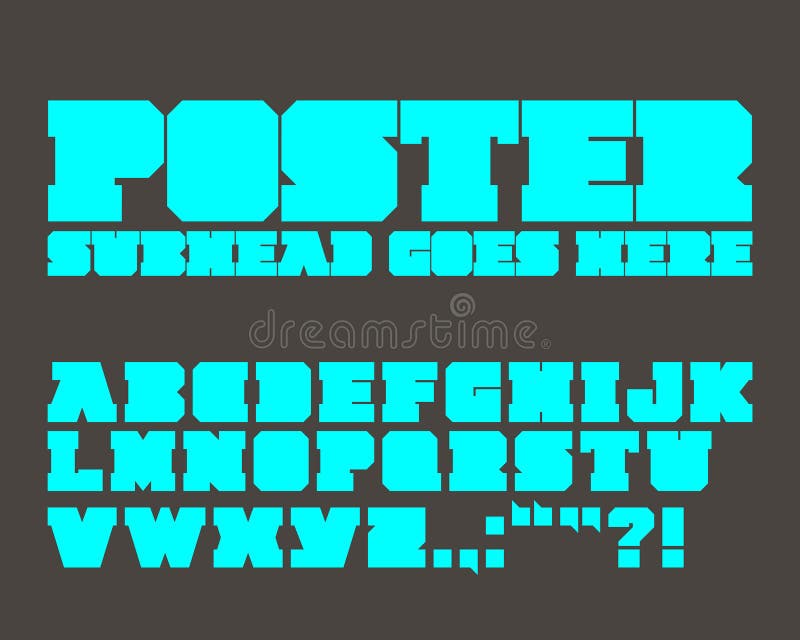 Vector Graphic BOLD Alphabet Set Stock Vector - Illustration of letter ...