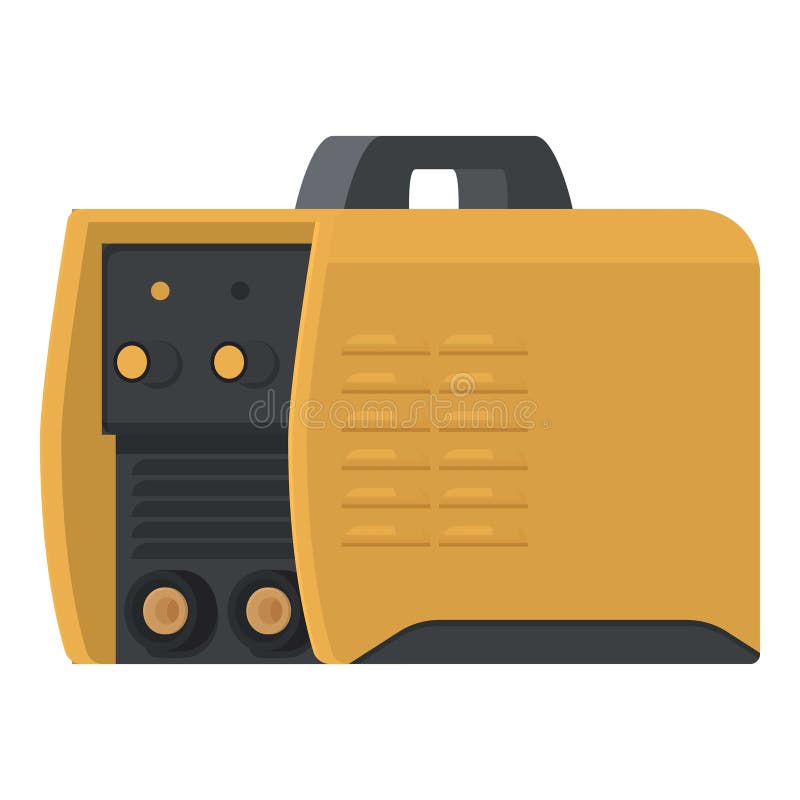 Vector Graphic of a Compact Yellow and Black Portable Generator on a ...