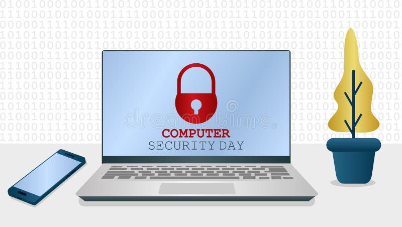 Vector Graphic of Computer Security Day Good for Computer Security Day ...