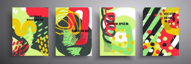 Vector Graphic Cover Design. Colored Geometric Composition Stock Vector ...