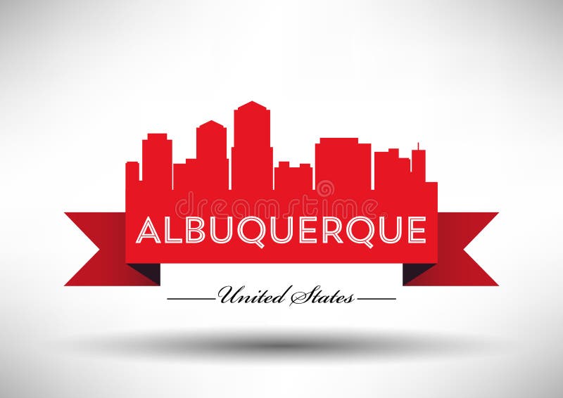 Vector Graphic Design of Albuquerque City Skyline Stock Vector ...