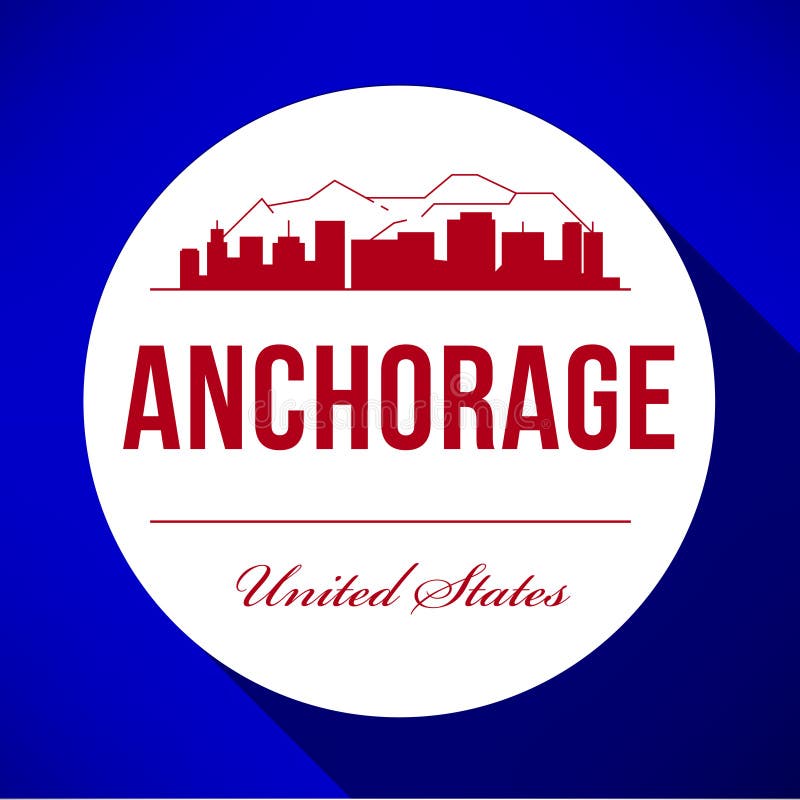 Vector Graphic Design of Anchorage City Skyline Stock Vector ...
