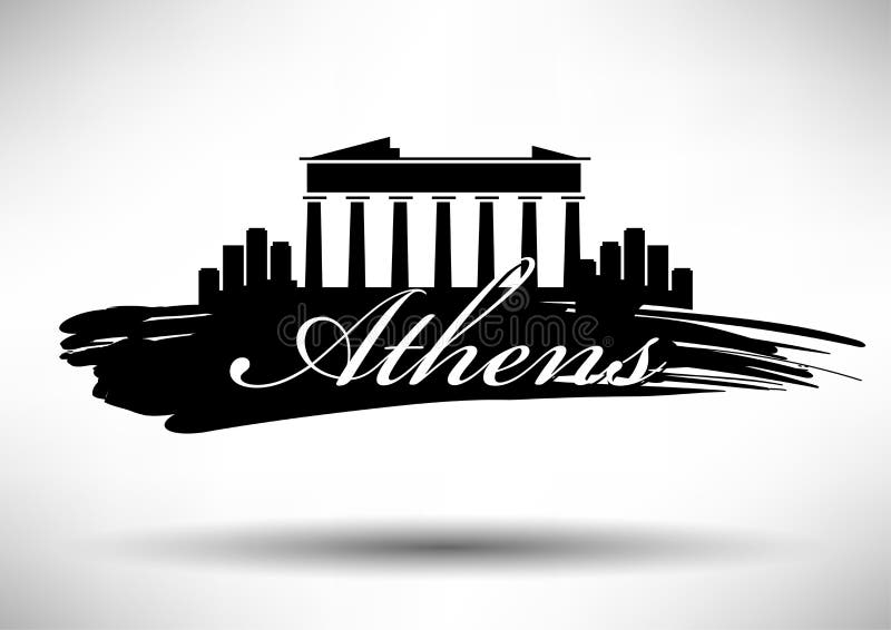 Vector Graphic Design of Athens City Skyline Stock Vector ...