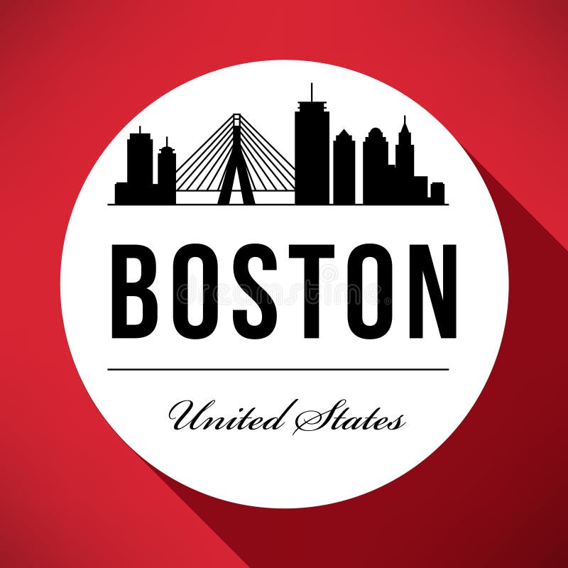 Vector Graphic Design of Boston City Skyline Stock Illustration ...