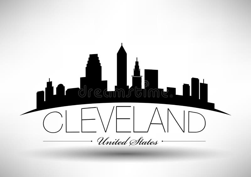 Cleveland Skyline Vector Stock Illustrations – 202 Cleveland Skyline ...