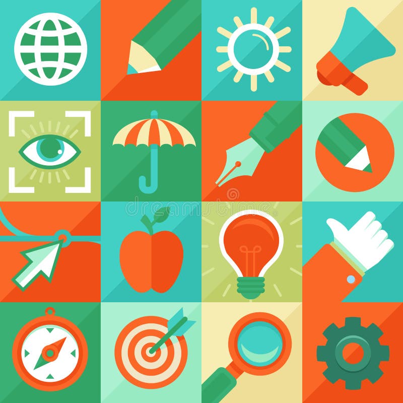 Retro Fun Icons (vector) stock vector. Illustration of cocktail - 2808650