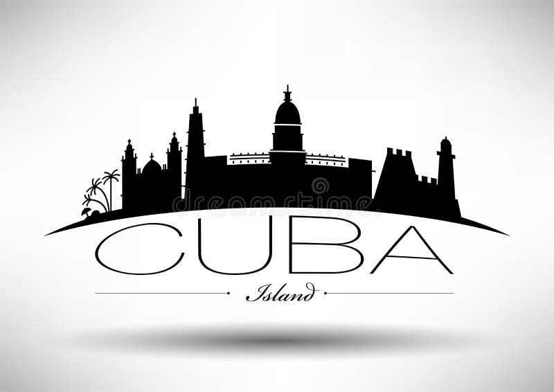 Vector Graphic Design of Cuba Skyline Stock Illustration - Illustration ...