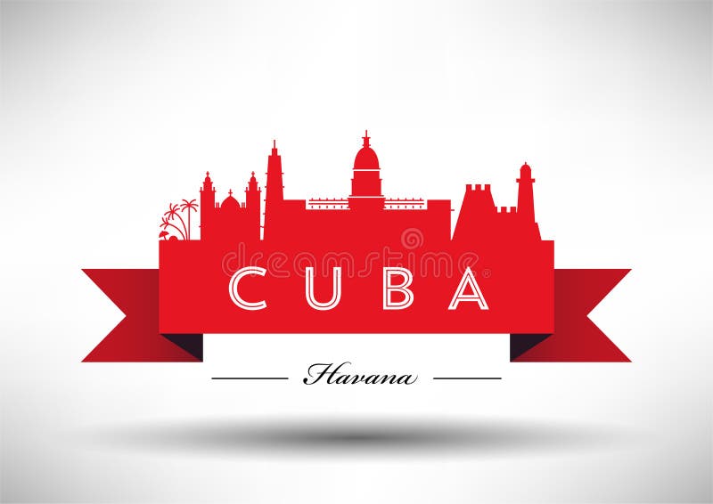 Vector Graphic Design of Cuba Skyline Stock Illustration - Illustration ...