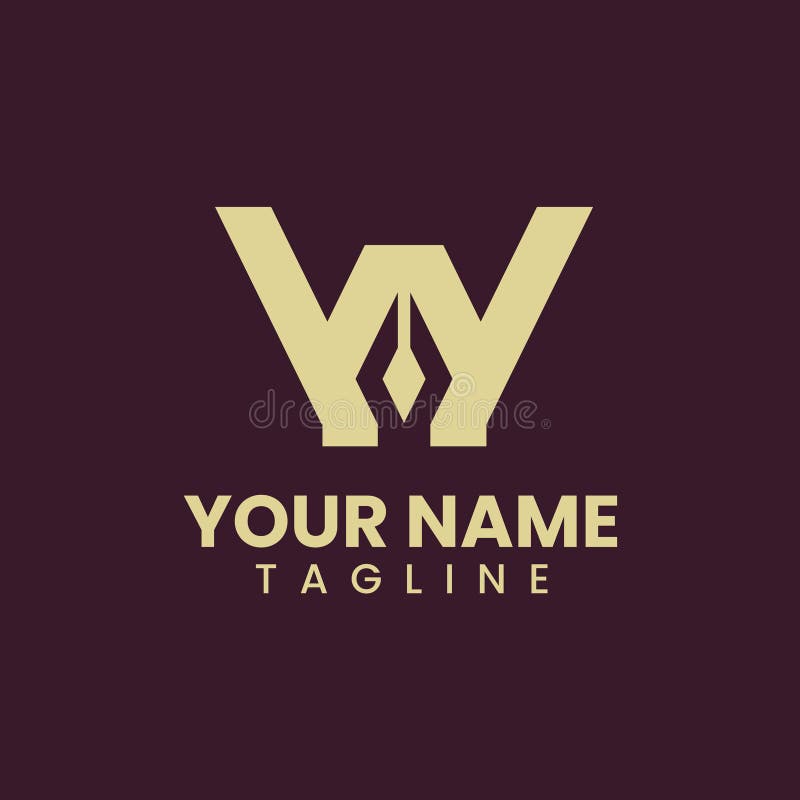 Vector Graphic Design, Letter W Logo, Pentool Logo Design Stock Vector ...