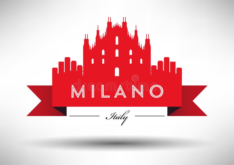Vector Graphic Design of Milano City Skyline Stock Vector ...