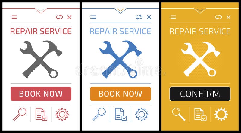 Online Repair Service App - Smartphone Screens Stock Vector ...