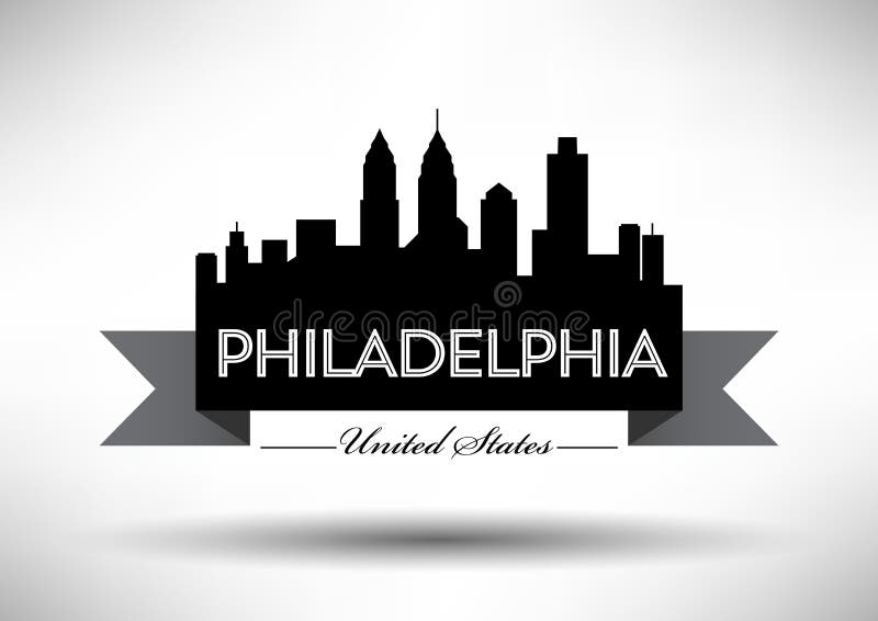 Vector Graphic Design of Philadelphia City Skyline Stock Vector ...