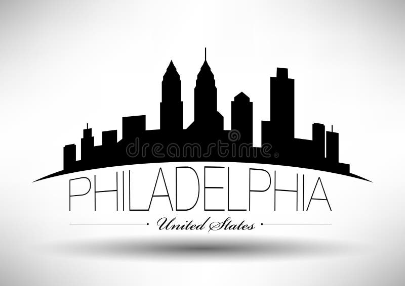 Vector Graphic Design of Philadelphia City Skyline Stock Illustration ...