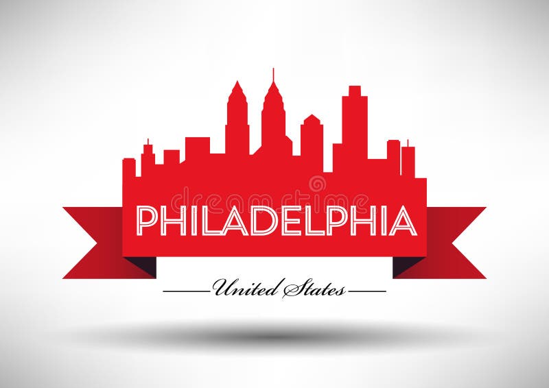 Vector Graphic Design of Philadelphia City Skyline Stock Vector ...