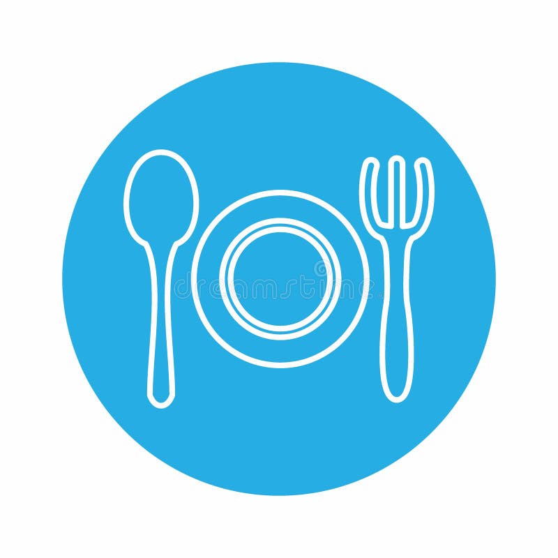 Vector Graphic of Dinner - Blue Monochrome Style Stock Vector ...