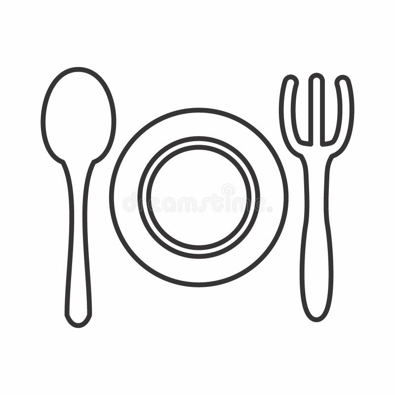 Vector Graphic of Dinner - Line Style - Simple Illustration. Editable ...