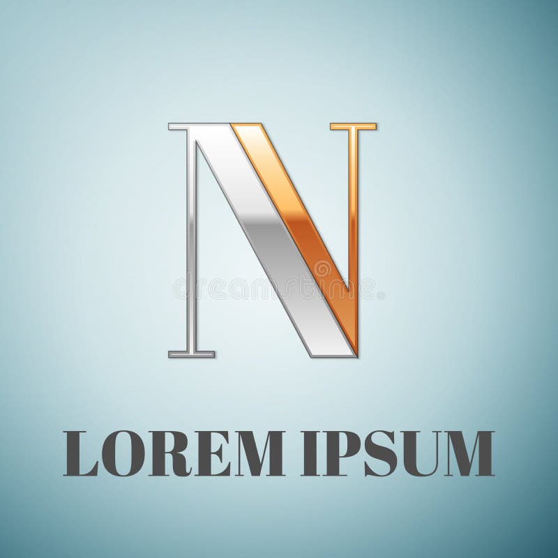 Gold Elegant Letter N Stock Illustrations – 1,615 Gold Elegant Letter N ...