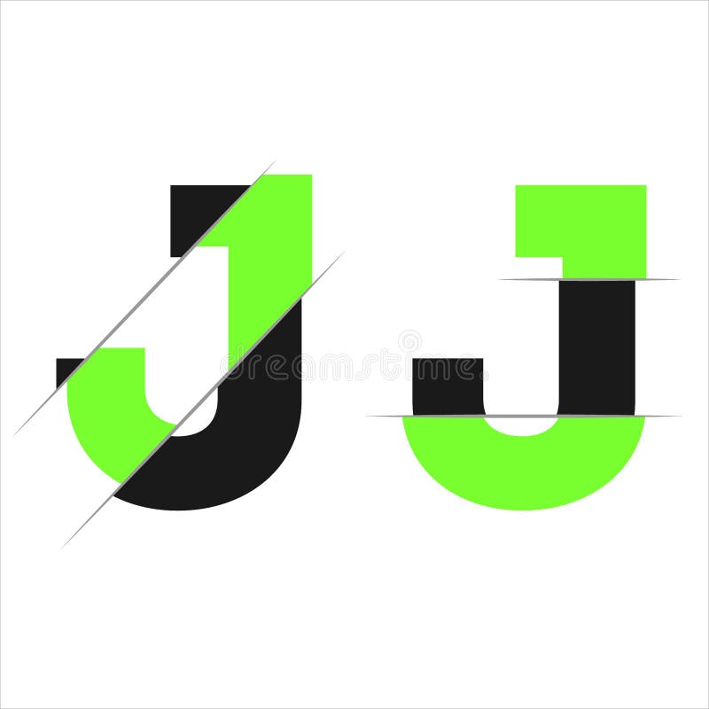 Vector Graphic Elegant and Unique Sliced Alphabet Letter J Stock Vector ...