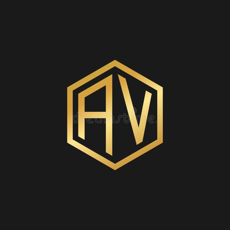 Vector Graphic Initials Letter AV Logo Design Template Stock Vector ...