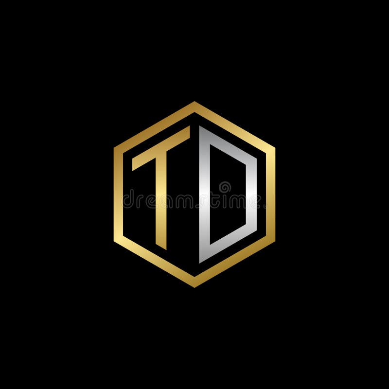 Vector Graphic Initials Letter TD Logo Design Template Stock Vector ...