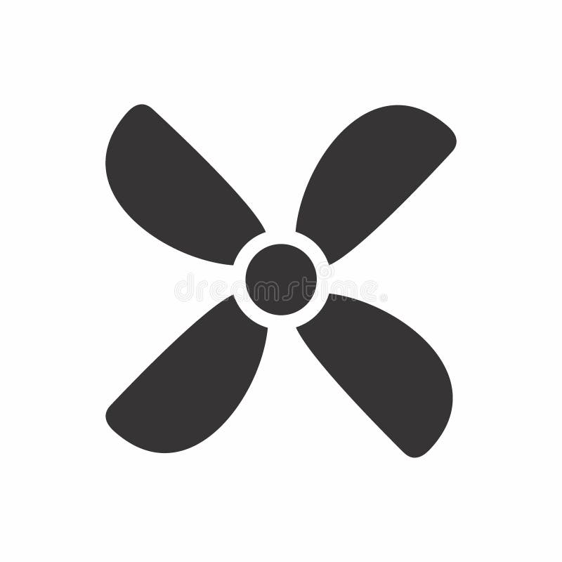 Vector Graphic of Fan - Black Style - Simple Illustration. Editable ...