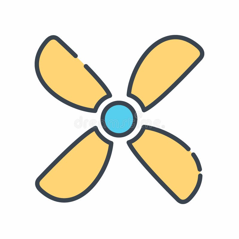 Vector Graphic of Fan - Line Cut Style - Simple Illustration. Editable ...