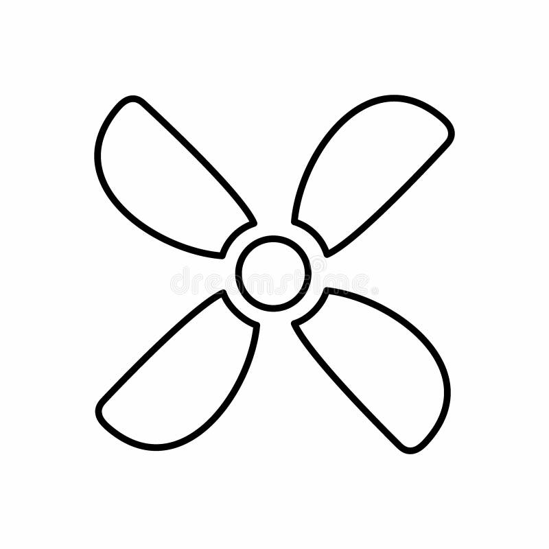 Vector Graphic of Fan - Line Style - Simple Illustration. Editable ...