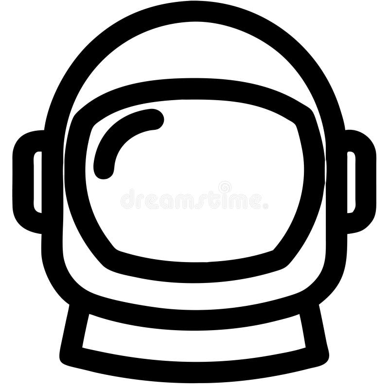 Astronaut Helmet Vector Graphic Space Exploration Design Stock Image ...