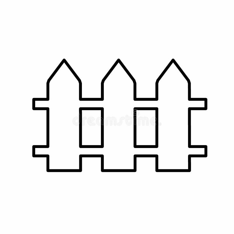 Vector Graphic of Fence - Line Style - Simple Illustration. Editable ...