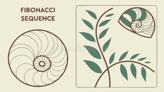 Fibonacci Sequence Graphic, Mathematical Pattern for Educational ...