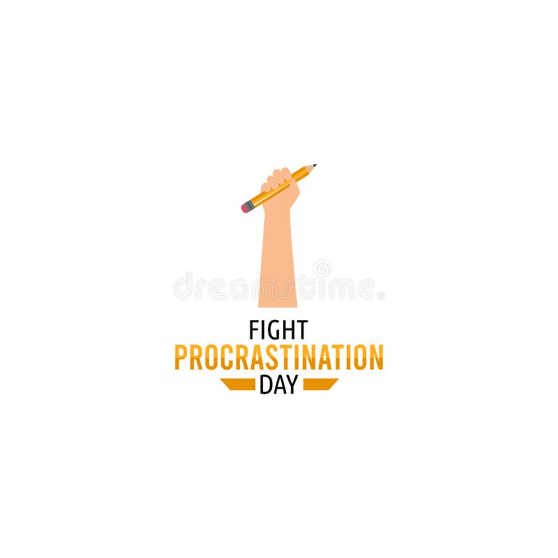 Vector Graphic of Fight Procrastination Day Stock Vector - Illustration ...