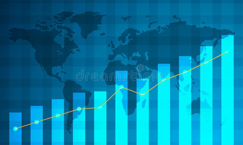 Vector Graphic of Financial Graph with Up Trend Line Stock Vector ...