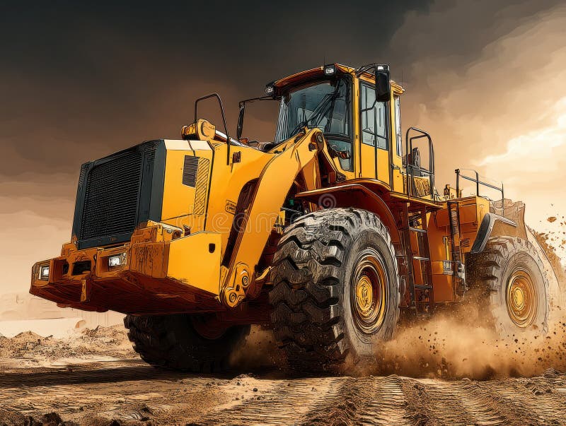 Bulldozer End Excavator Vector Stock Photos - Free & Royalty-Free Stock ...