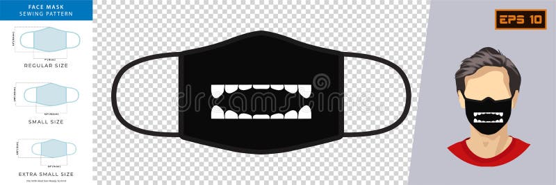 Face Mask Design Template, Dust Protection & Breathing Medical ...