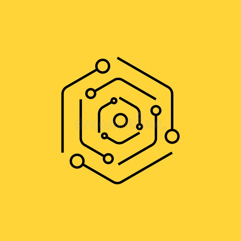 Vector Graphic Geometric Tech Symbol. Stock Vector Illustration ...