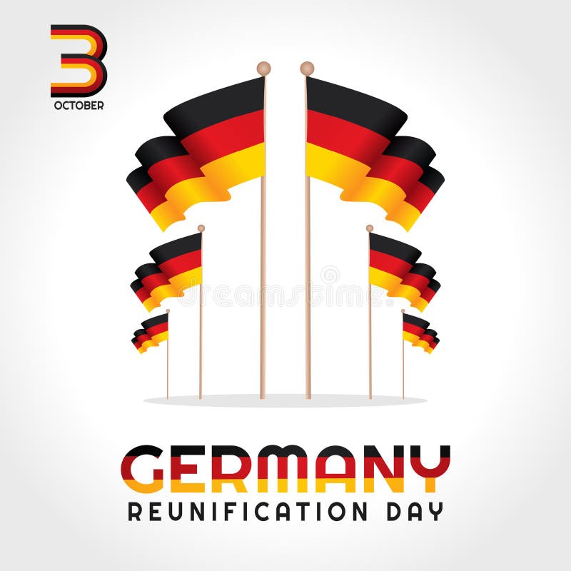 German Reunification Day Banners. Vector Illustration, Eps10. Stock ...