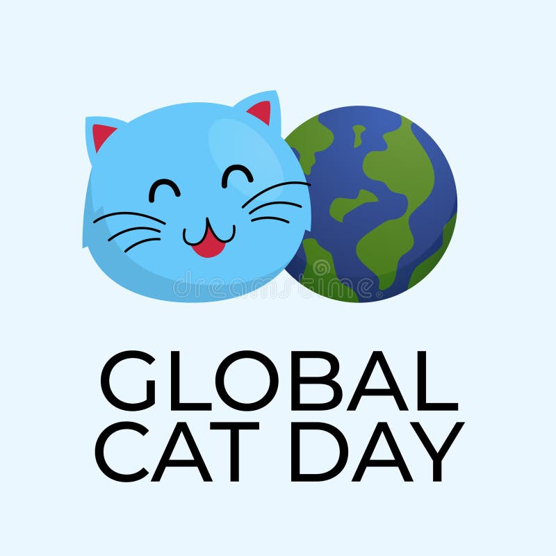 Vector Graphic of Global Cat Day Ideal for Global Cat Day Celebration ...