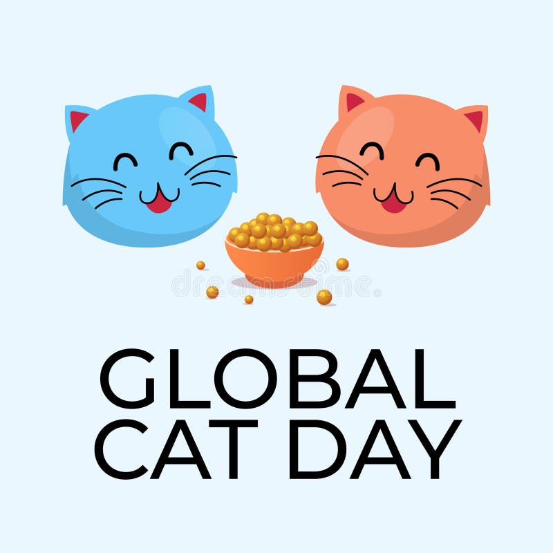 Vector Graphic of Global Cat Day Ideal for Global Cat Day Celebration ...