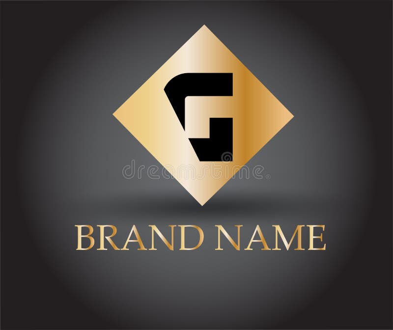 Vector Graphic Golden Square G Symbol Stock Vector - Illustration of ...