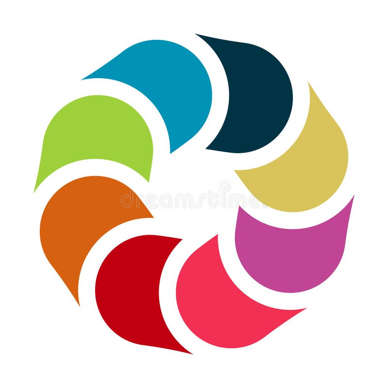 Vector Graphic Group Connection Logo.Eight People in the Circle.logo ...