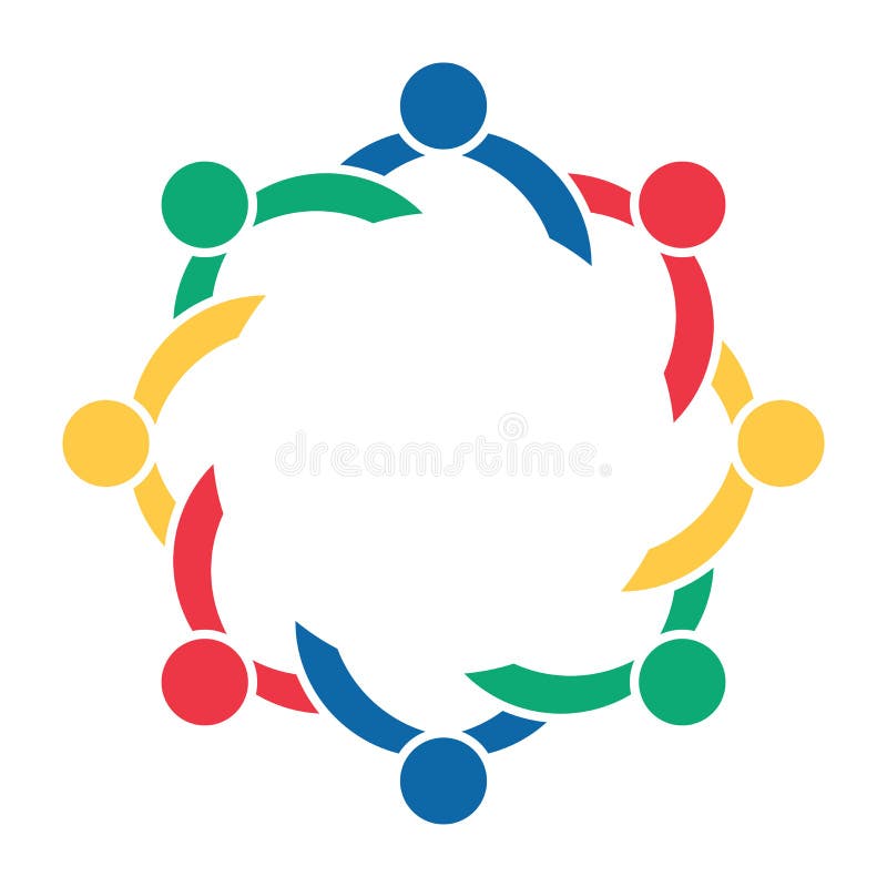 Vector Graphic Group Connection Logo.Eight People in the Circle.logo ...