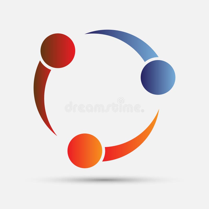 Vector Graphic Group Connection Logo People in the Circle.team Work ...
